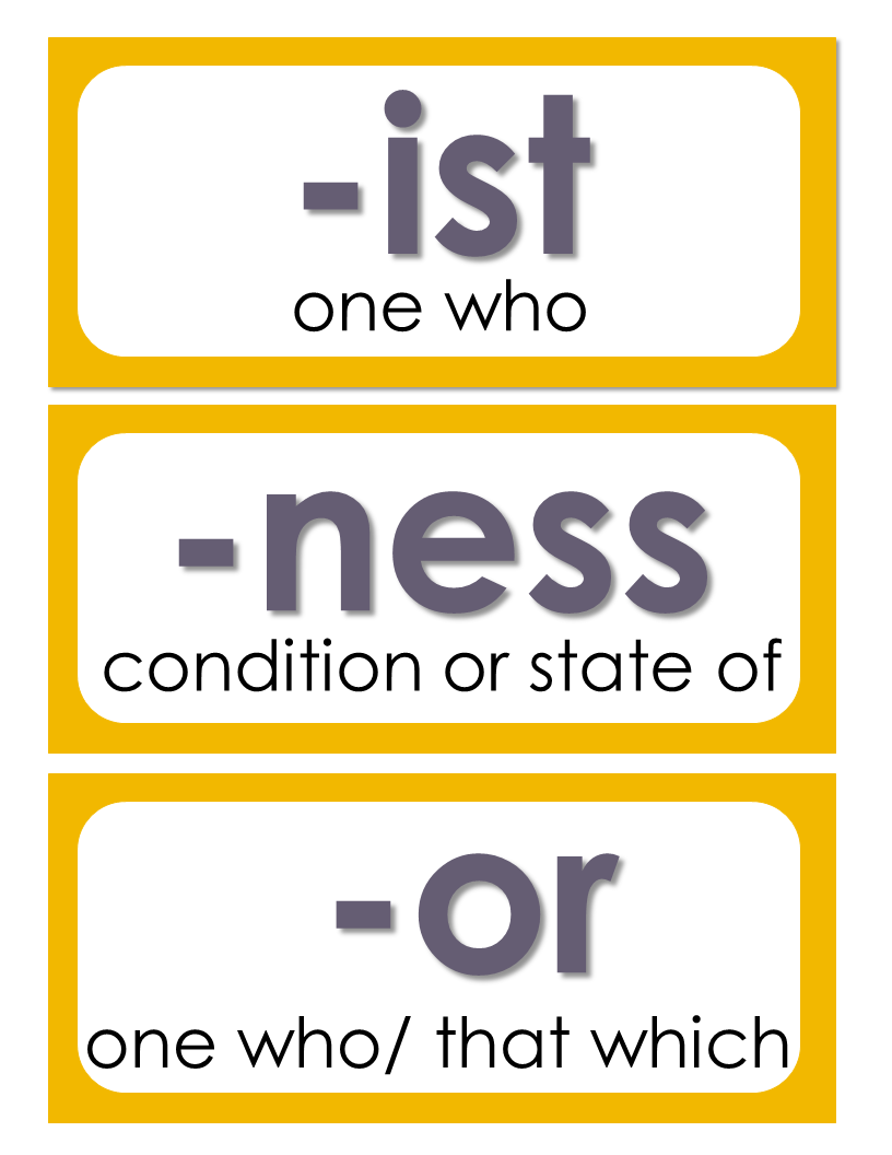 Morphology Bulletin Board Anchor Posters and Morpheme Cards – Reading Rev